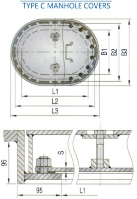China 550mm 600mm 800mm Width Marine Manhole High Corrosion Resistance for sale