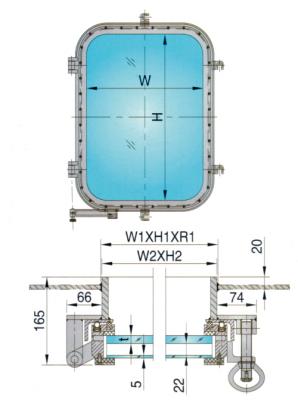 China Custom Made Boat Windows A60 Rectangular Boat Window Replacement for sale