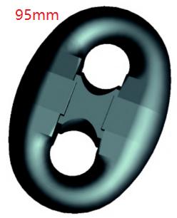 China CCS BV certified OEM KENTER SHACKLE for Offshore Mooring Chain (95mm) for sale