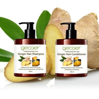 China Marca privada Óleo orgânico para cuidados com o cabelo Shampoo e condicionador de gengibre para controle de cabelo à venda
