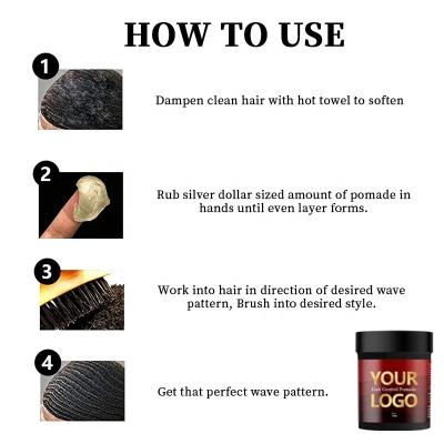 Cina Confezione personalizzabile per capelli con cera extra-firme pomata per uomini pomata a onde in vendita