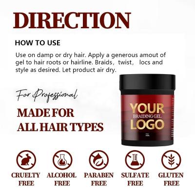 Cina Unisex Nessun sbiancamento di sbiancamento asciugatura veloce gel di treccia per capelli tenuta al massimo condizione e lucentezza in vendita