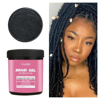 Cina 16oz Twist Gel Private Label Tenuta massima per capelli africani Controllo bordo Tenuta forte in vendita