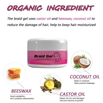 Cina Medium Hold Braid Gel per condizionamento lucente Loc Twist Hair Styling private label in vendita