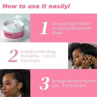 Cina Medium Hold Braid Gel per condizionamento lucente Loc Twist Hair Styling private label in vendita