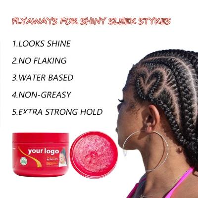 Cina Unisex 48 ore Strong Hold Hair Styling Gel Red Shine Jam 16 oz Gel per trecce personalizzato e controllo bordo in vendita