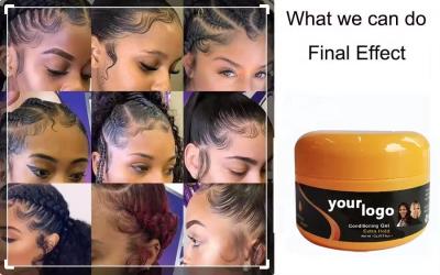 Cina Gel di treccia per capelli naturali personalizzare il logo controllo extra taglio in vendita