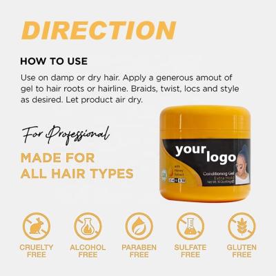Cina Strong Hair Styling Hold Edge Control Personalizzare 16 oz di gel di treccia per un' ulteriore presa e lucentezza in vendita