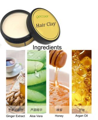 Cina Forte Tenuta Naturale Aspetto Matto Tessura Capelli Paste Capelli fango per Uomini Stock 100g Volume in vendita