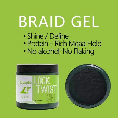 Cina Controllo di tenuta più forte Controllo di frenata di bordo Controllo di blocco Twist Gel Smooths organici Gel per trecce Anti Frizz in vendita