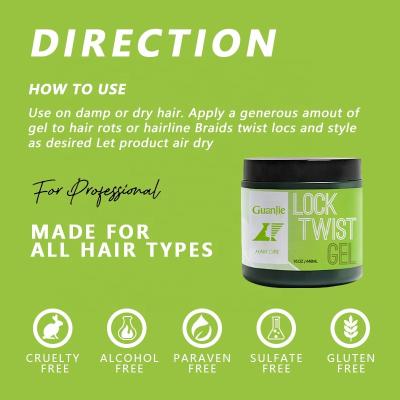 Cina Controllo di tenuta più forte Controllo di frenata di bordo Controllo di blocco Twist Gel Smooths organici Gel per trecce Anti Frizz in vendita