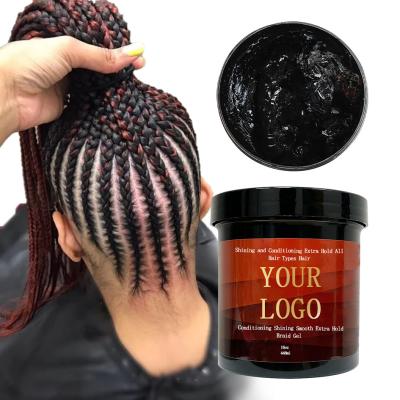 Cina Non sbiancante Loc Wax Base Acqua Forte Tenere Tutto il Giorno Lock Extra Tenere 4c Hair Styling Twist Loc Edge Tread Gel Capelli in vendita