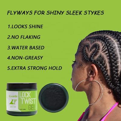 China Langdurig Edge Control Hair Gel 16oz Organic Nutritive Styling Firming Braiding Extra Hold Locking Gel Te koop
