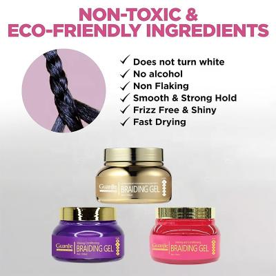Cina Trecce e Trecce per capelli Trecciatura a cera Trecciatura per Africa Loc And Twist Gel Extra Hold Lock Twist Conditioning Brillante Gel Treccia in vendita