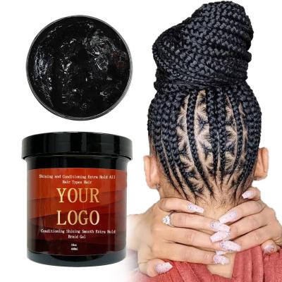 Cina Capelli africani idratanti torsioni capelli in stile Gel lucido controllo bordo senza sbiancamento Strong Hold 16oz gel a treccia in vendita