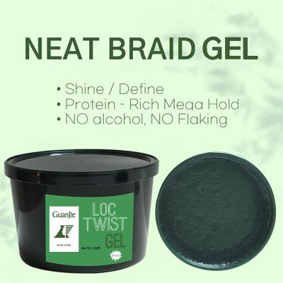 Cina Logo personalizzato Nessun residuo o sbiancamento 24 ore Strong Hold Black Edge Control per capelli naturali 4c in vendita