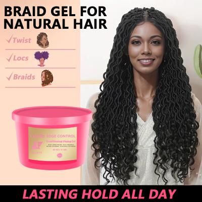 China Privélabel vlechtgel Extra Hold Hair Gel voor zwarte vrouwen en mannen Natuurlijke avocado vocht gladde styling vergrendeling gel haar Te koop