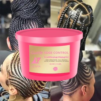 China 64oz Extreme Hold Edge Control Geen etiket Custom Logo Sterk Hold Edge Control Voor 4c haar Te koop