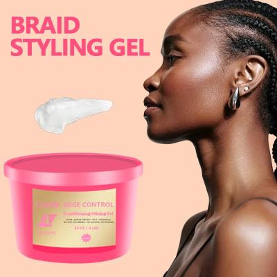 Cina 64oz Gel per la pettinatura Cera Strong Hold Braid Edge Control Grande taglia Gel condizionante per la texturazione della pettinatura in vendita