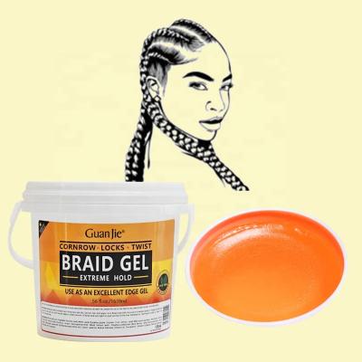 China Organic Natural Hair Gel for Braids Gel Edge Control Strong Hold Vegan Herbal Ingredients Flexible Non-Flaking Loc Twist Gel for for sale