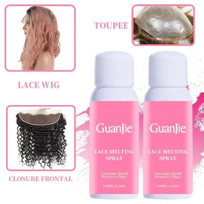 China Wig Melting Waterproof Adhesive Custom Private Label Lace Wig Glue Spray Wig Glueless Spray Best Lace Melting Spray for sale