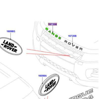 Cina LR026395 Logo della copertina, logo della porta posteriore Targa LR026394 LR026396 LR026397 LR030775 LR038706 LR038707 LR038709 Per il Range Rover in vendita