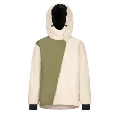 China Contrast Color Oblique Placket Cotton Padded Jacket for Skiing and Snowboarding for sale