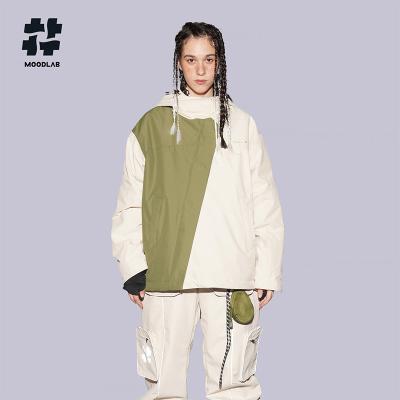 China Unisex impermeável cola de pressão total Traje de esqui de neve Oblique Placket Algodão acolchado Vestuário desportivo à venda