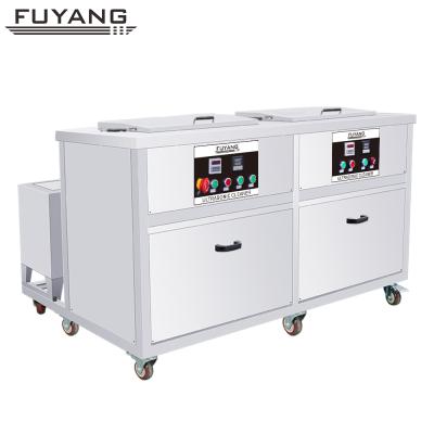 China 1800w Dual Slots Engine Ultrasonic Cleaner 135Liter Stainless Steel Dring Tank for sale