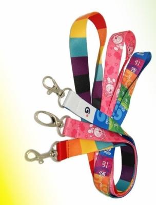 China New style custom colorful printed lanyard with metal hook lanyard neck strap for sale