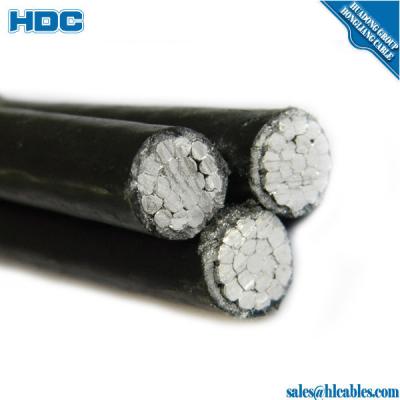 China 0.6/1kv low voltage Triple Cores Aluminum Aerial Bundled Cable for sale
