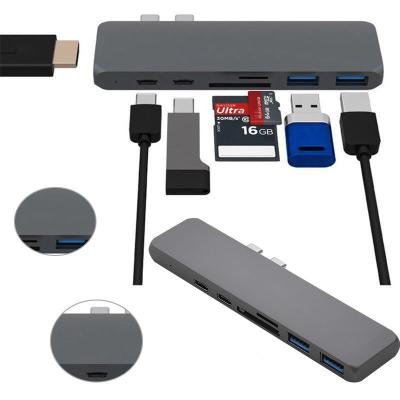 China 3.1 Type C Hub Dual USB-C HUBs /Card Reader Special for Notebook up to 40GB/s Data Transfer for sale