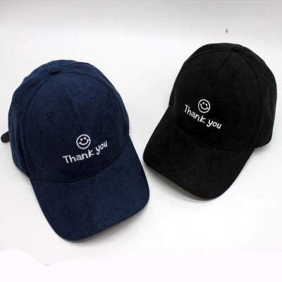 China Suede customized embroidery logo 6 panel suede baseball caps and hats for sale