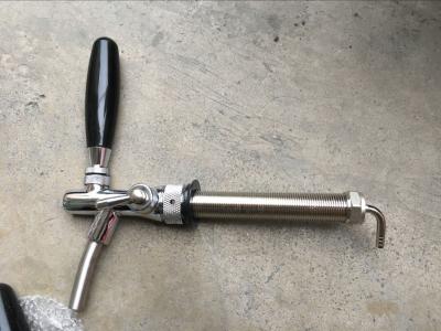 China Beer tap faucet with long shank threads used in kegerator keg cooler, bar hotel beer tower for sale