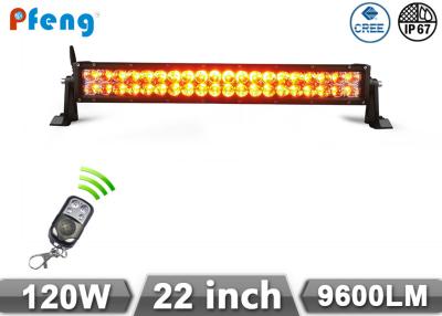 Cina Il Cree a 22 pollici 120W ha condotto il lampeggiamento bianco ambrato della barra luminosa con il telecomando in vendita