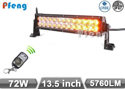 Cina Cree a 13.5 pollici 72W Epistar ambra-chiaro bianco della barra luminosa principale infiammare del LED in vendita