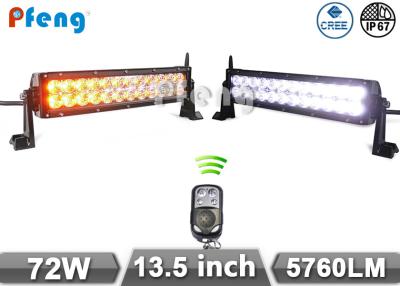 Cina 13,5„ barre luminose principali infiammanti ambrate del Cree 72W con telecomando per fuori strada in vendita