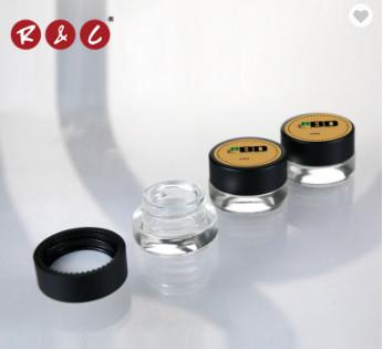 China cosmetic use  glass CBD cream container 20ml 30ml 50ml cbd face cream jar for sale
