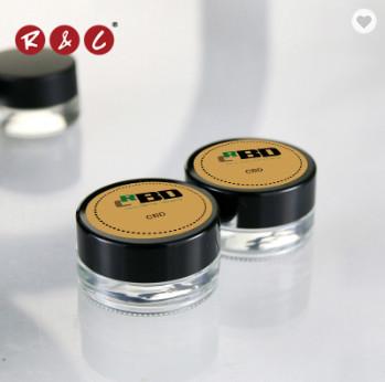 China cosmetic use clear glass cream container 20ml 30ml 50ml cbd face cream jar for sale