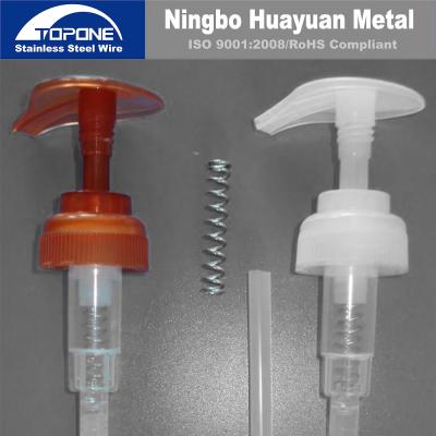 Cina cavo della primavera di acciaio inossidabile di 0.6mm 0.8mm per il cavo rivestito della primavera del sapone della pompa della lozione dello spruzzatore in vendita
