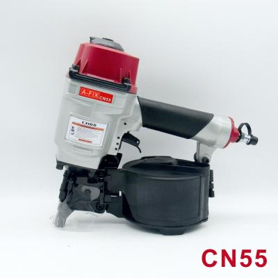 China Pneumatic coil nailer gun ,Air coil nail brad stapler, CN55, 25.8CM*10.8CM ,Silver, Aluminum, lightweight for sale