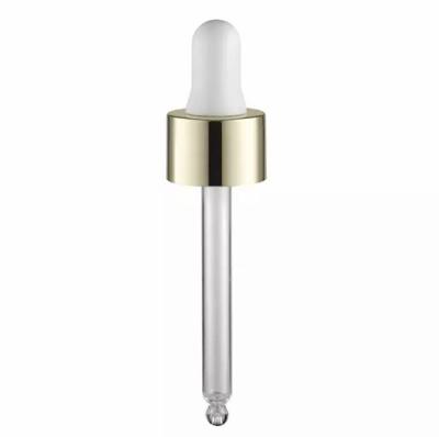 China Dropper Cap With Aluminium Cover Glass Dropper Cap Collar Rubber Top for sale