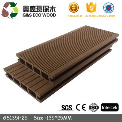 China Mold Resistant WPC Hollow Board Swimming Pool WPC Decking Tiles Waterproof Flooring for sale