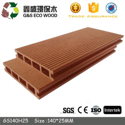 Cina Decking vuoto a prova d'umidità di 25mm WPC bordi di piattaforma di plastica duri del balcone di 25mm x di 135 in vendita