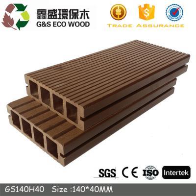 China Weather Resistant WPC Hollow Decking 146 X 31mm Recycled Hollow Core Composite Decking for sale