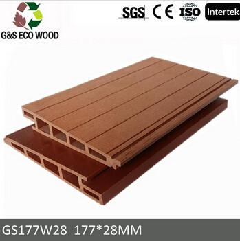 Cina Rivestimento della parete di 117MM WPC 3d pannello i bordi di recinzione di legno compositi del grano di legno in vendita