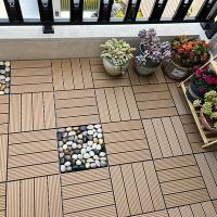 China Composite 300 X 300mm Solid Wood Plastic Composite Non Slip Tile For Bathroom for sale