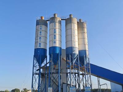 China Heavy Duty HZJS90 Stationary Concrete Batching Plant With Twin Shaft Mixer for sale
