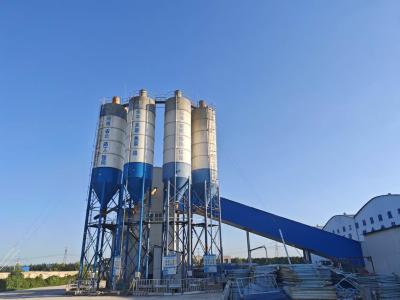 China 120 M³/h Stationary Concrete Batching Equipment With Belt Conveyor Feeding System for sale