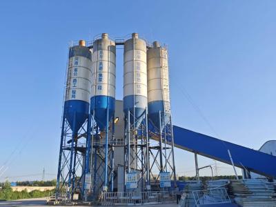 China HZJS35 Stationary Concrete Batching Plant 35M3/H PLC Control Fully Automatic Batching Plant For Road Construction for sale